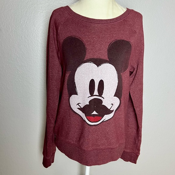 Disney | Tops | Disney Mickey Mouse Mustache Sweatshirt Medium | Poshmark